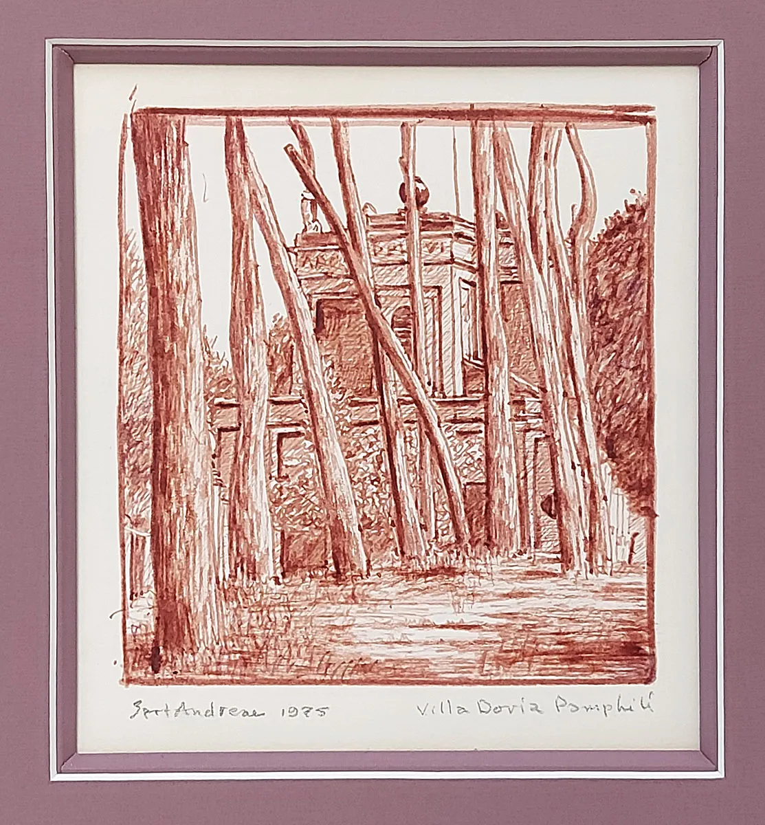 Tekening uit 1975 kopen van de Nederlandse kunstenaar Bert Andreae