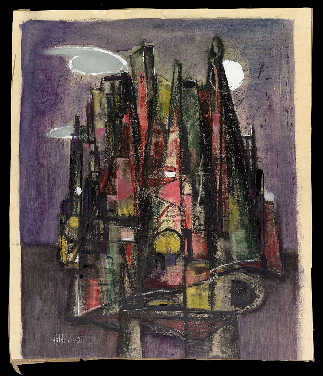 Buy an abstract drawing by the Belgian artist Bert Hildebrandt