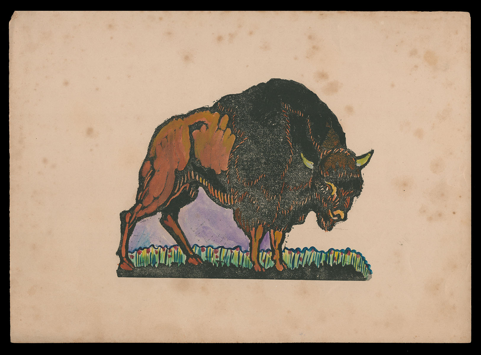 Buy a colored woodcut by the German artist Daniel Greiner