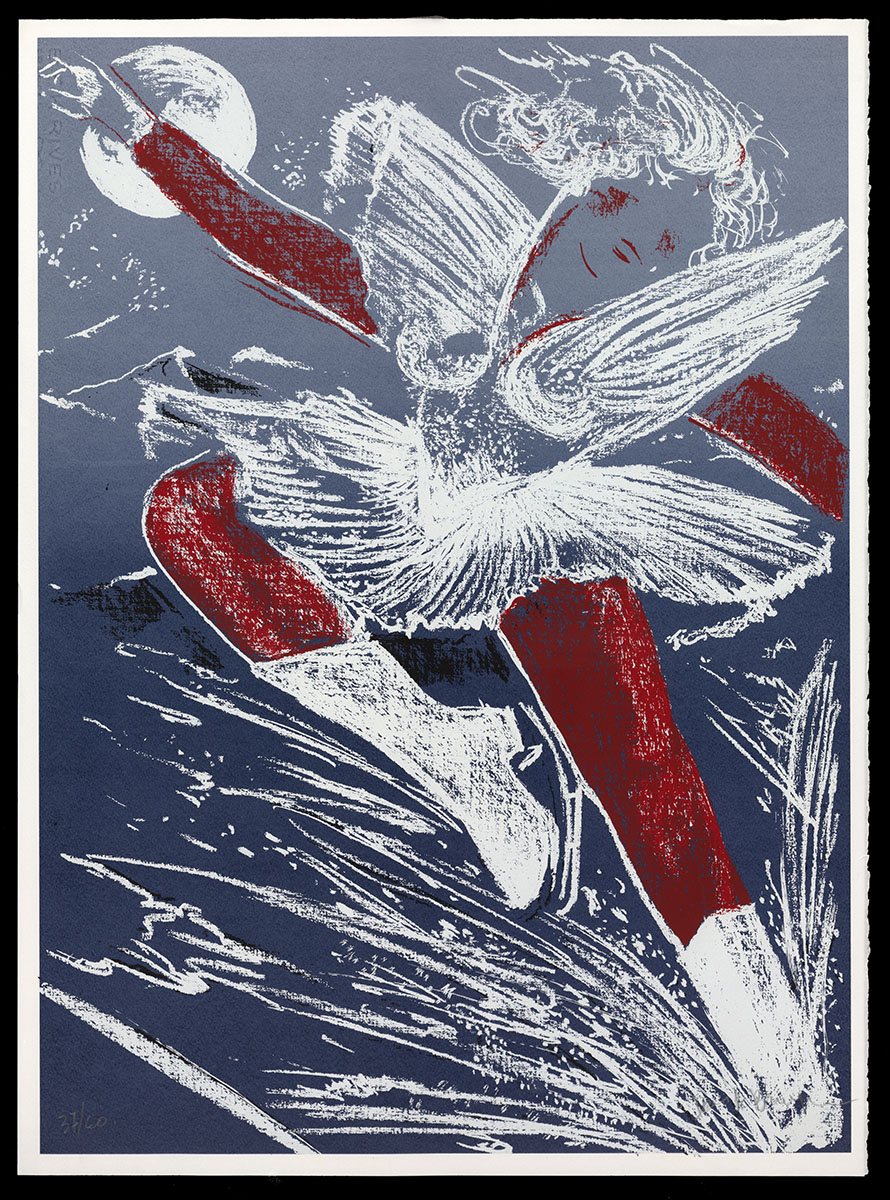 large lithograph from 1988 by the Belgian graphic artist Dees de Bruyne