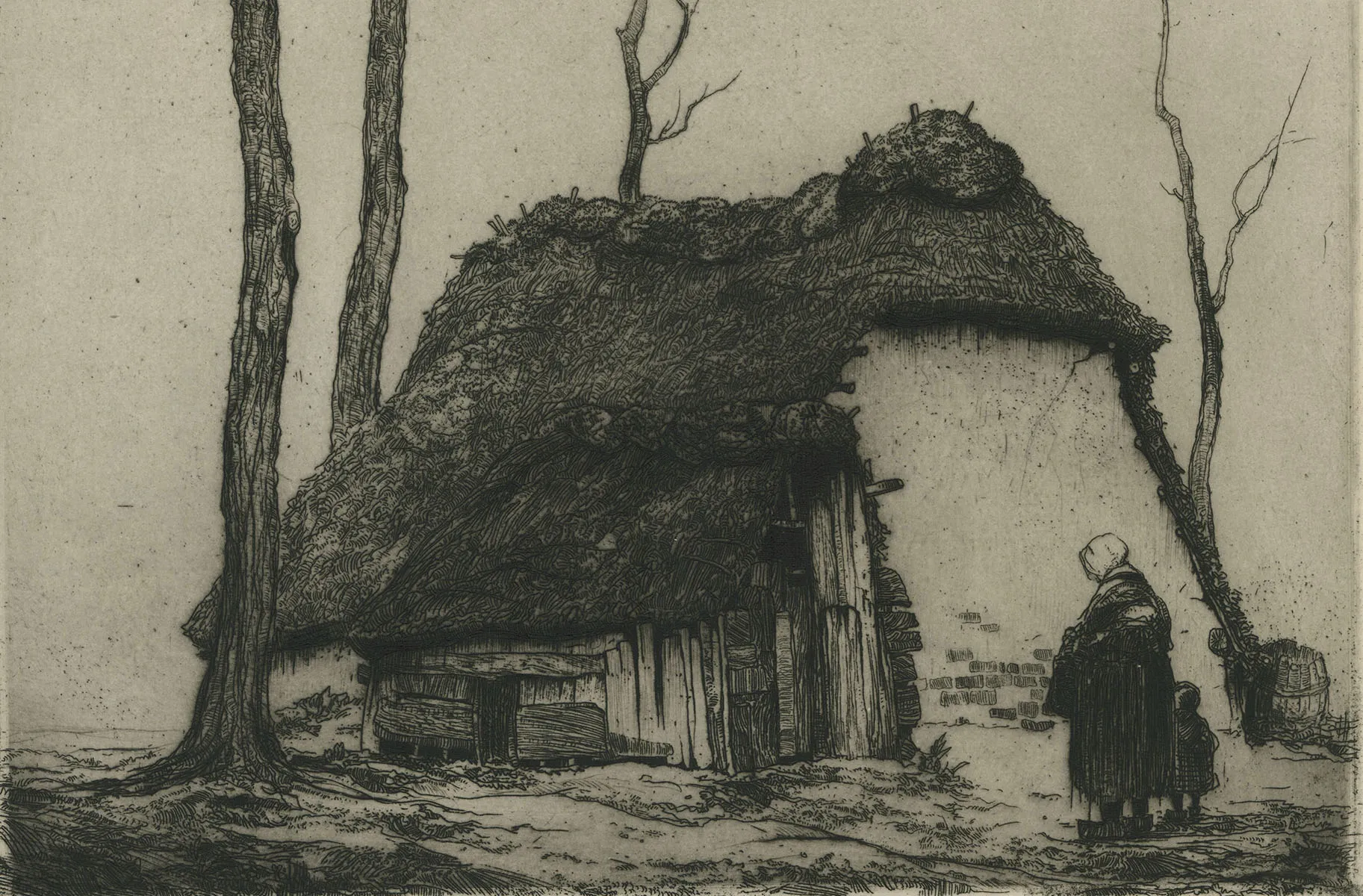 Ets uit 1933 van de Belgische etser en tekenaar Dirk Baksteen kopen