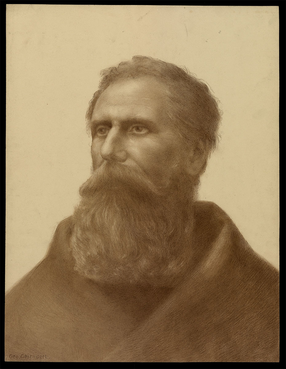 Artwork 1930 portrait of the Belgian artist Georges Geirnaert