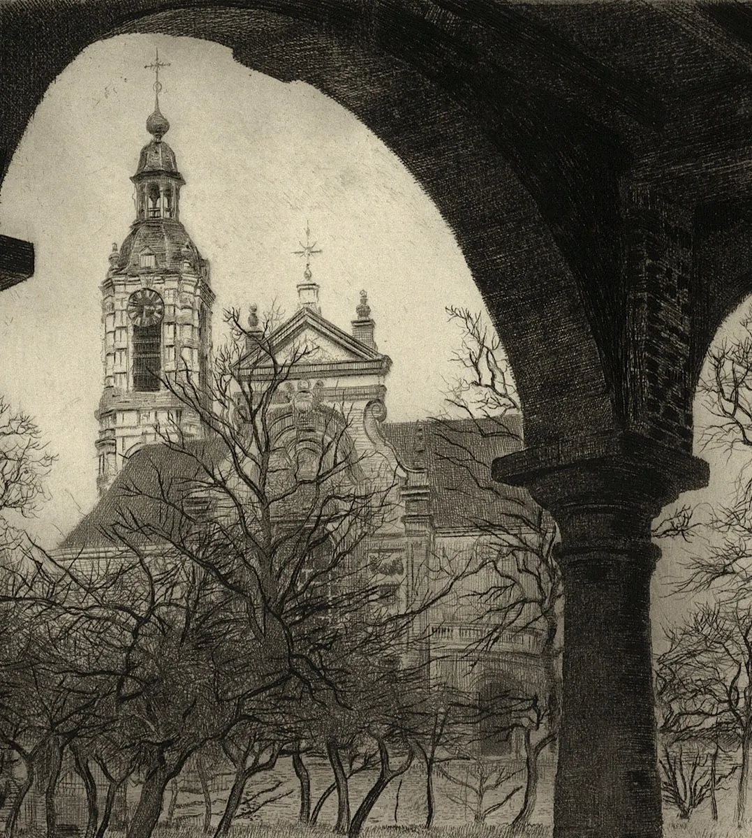 Buy etching of Averbode by the Belgian etcher Jan de Cooman