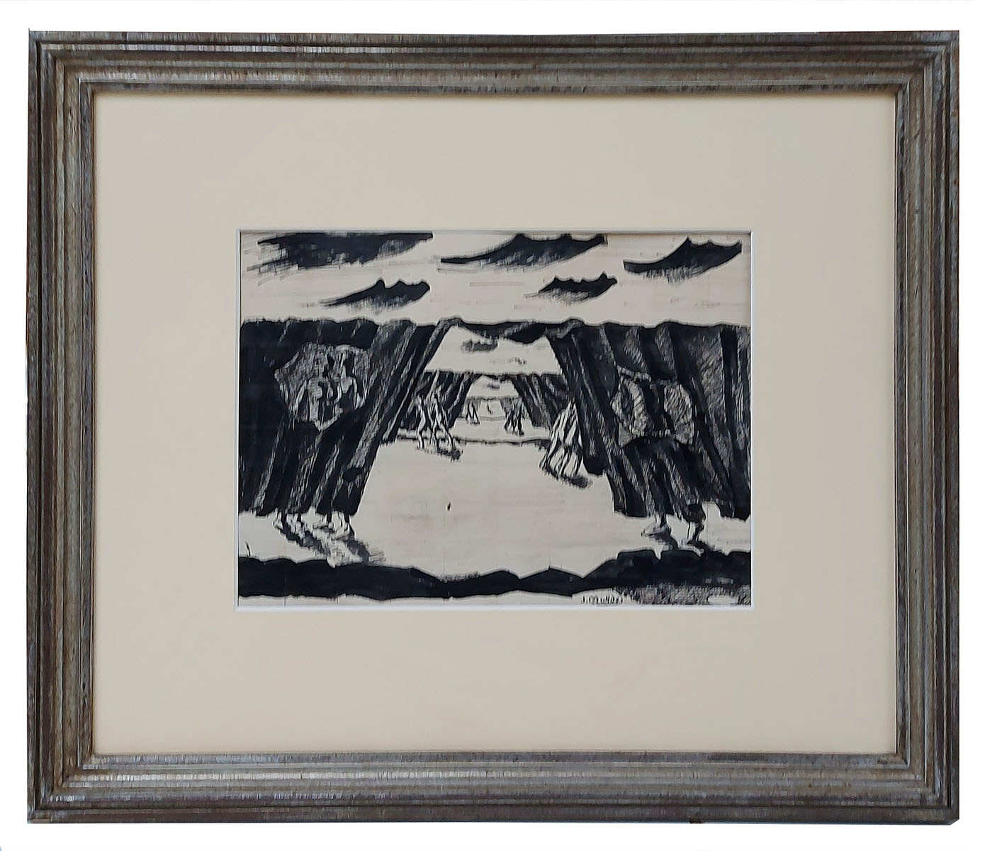 Pen drawing by the Ghent artist Jan Mulder