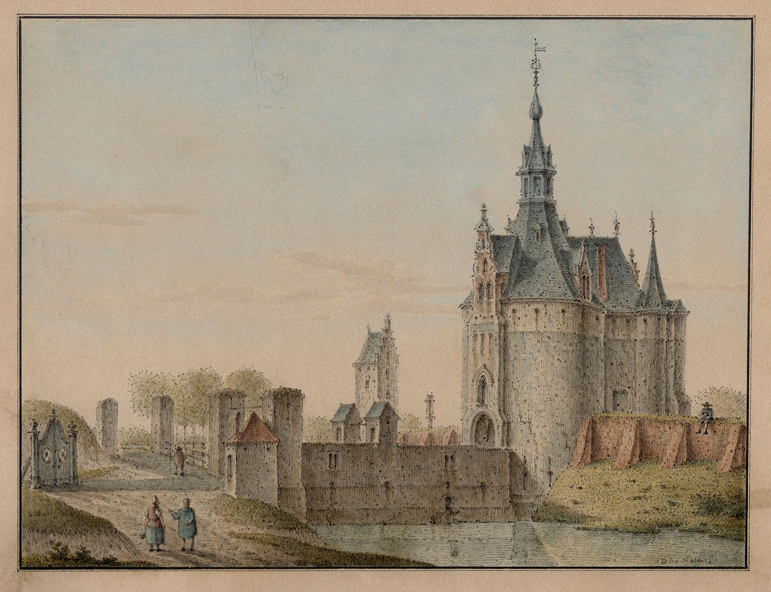 Mechelen, Brussels gate of the Belgian painter JB De Noter