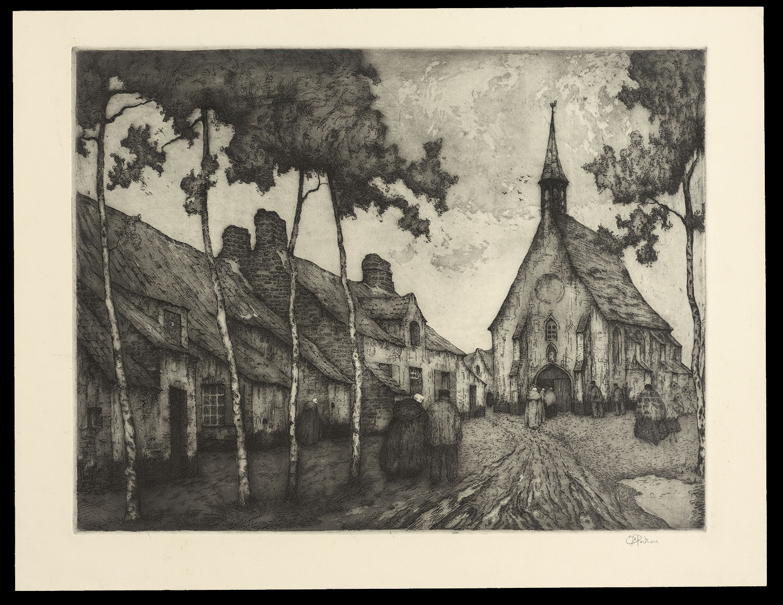 Buy a large etching by the Brussels artist, etcher Jef Codron