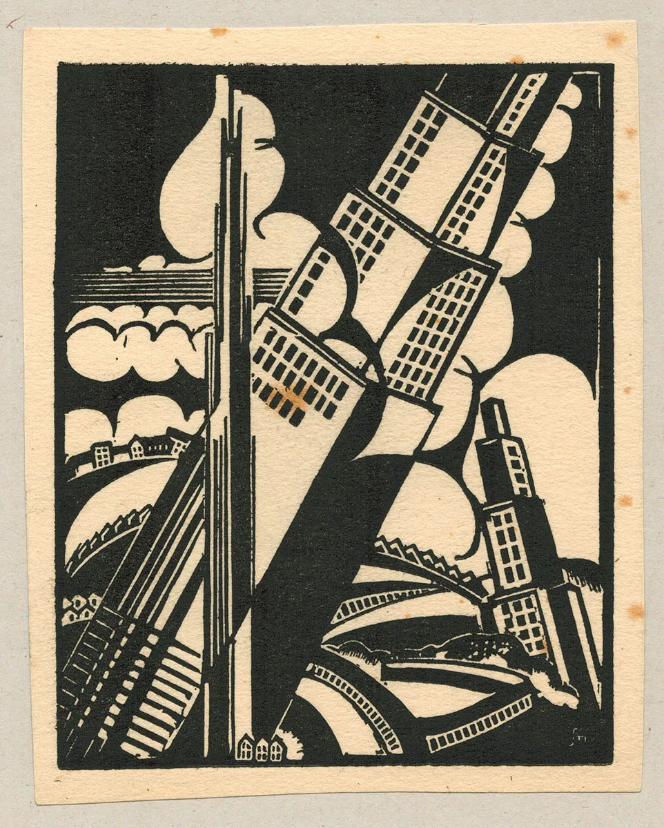 Acheter une gravure sur bois de l'artiste belge Joris Minne de 1930