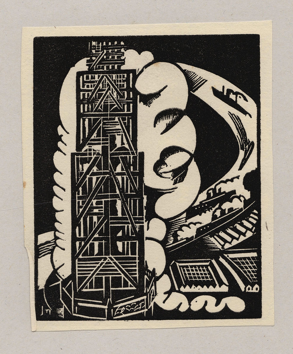 Woodcut, 1930 by the Belgian graphic artist Joris Minne from 1930 buy