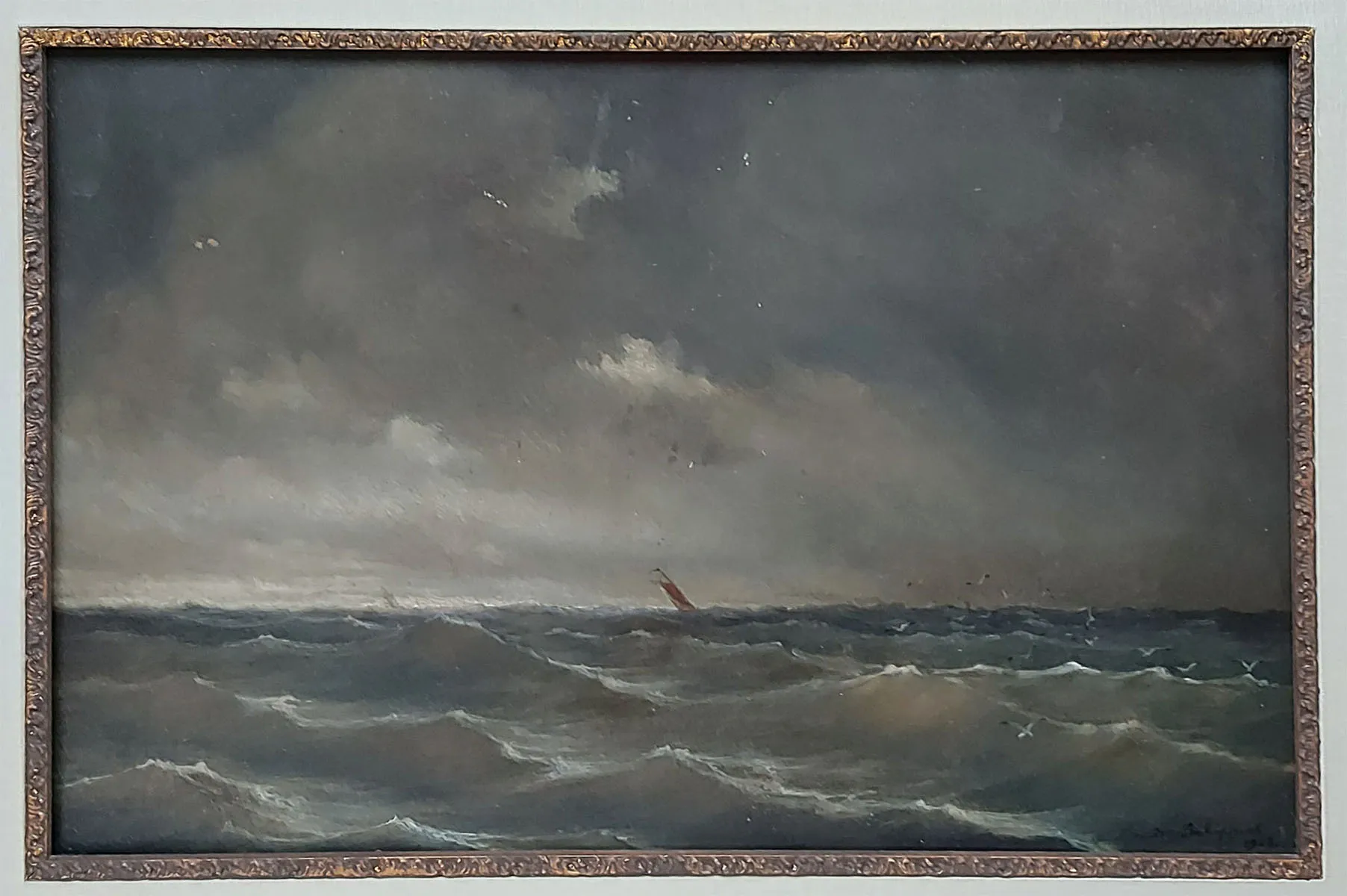 Sea view by the Antwerp artist Jos Schippers from 1928