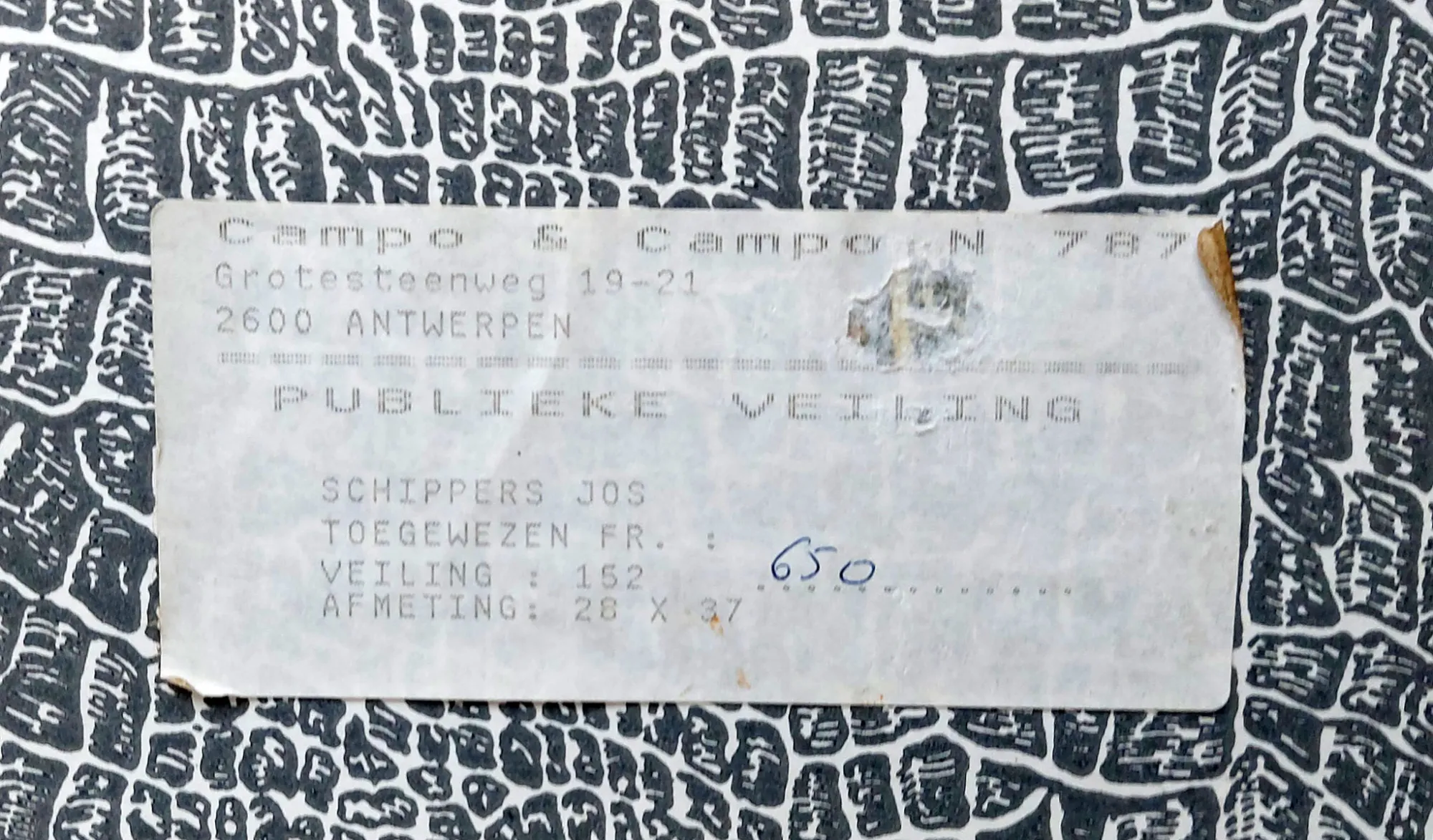 Sea view by the Antwerp artist Jos Schippers from 1928