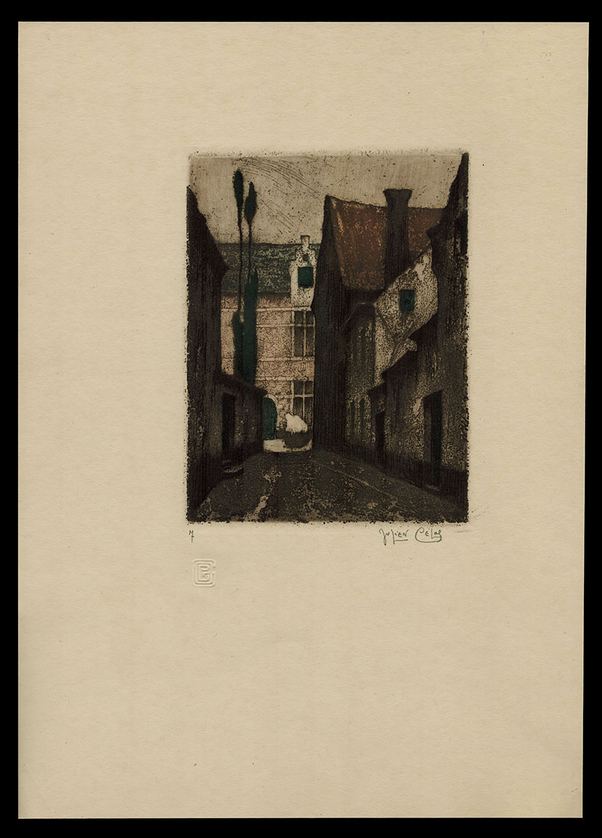 Buy a colored etching by the Antwerp artist Julien Célos