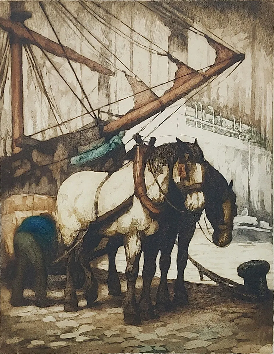 Buy a large etching by the Belgian graphic artist and etcher Kurt Peiser