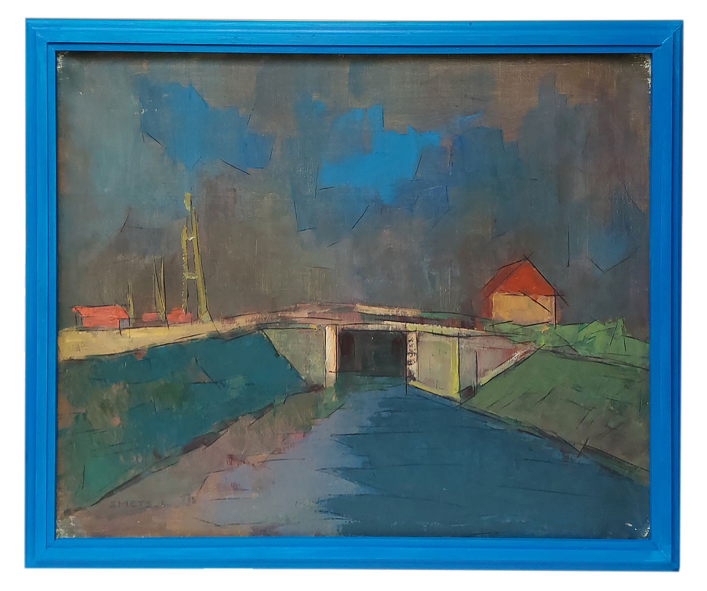Buy a constructivist linear painting by Leon Smets
