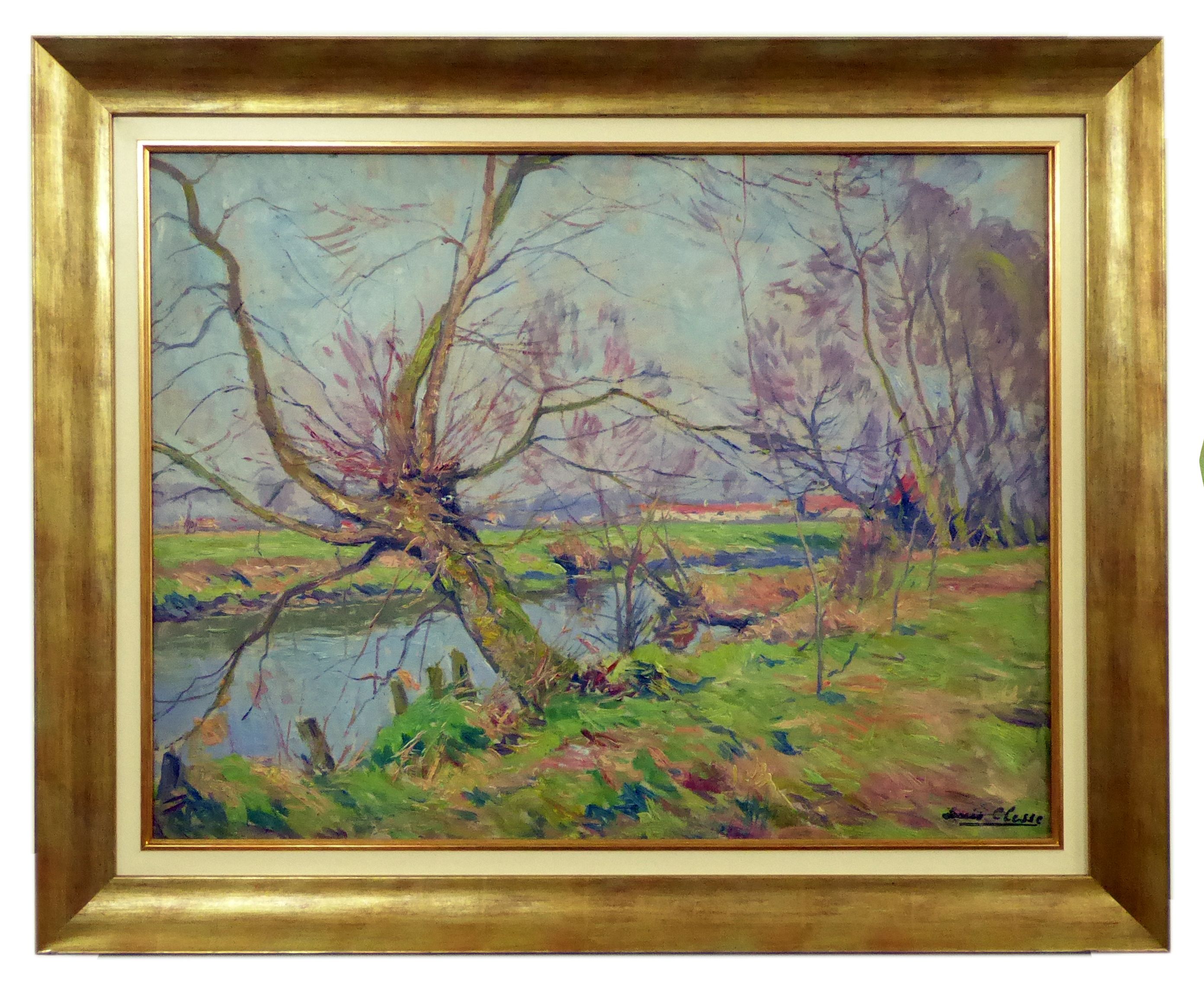 Schilderij van de Belgische kunstenaar, schilder en etser Louis Clesse.