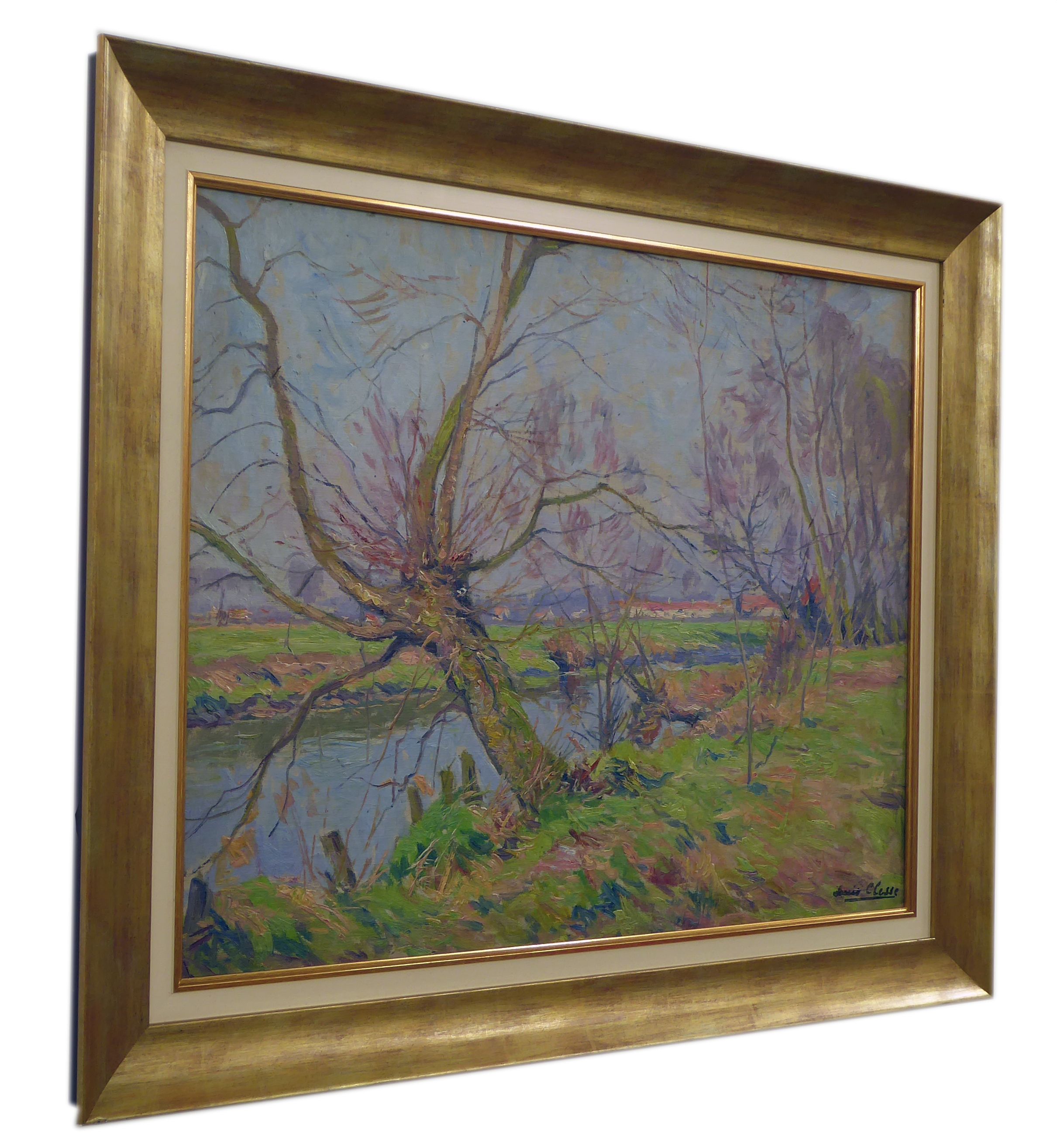 Schilderij van de Belgische kunstenaar, schilder en etser Louis Clesse.