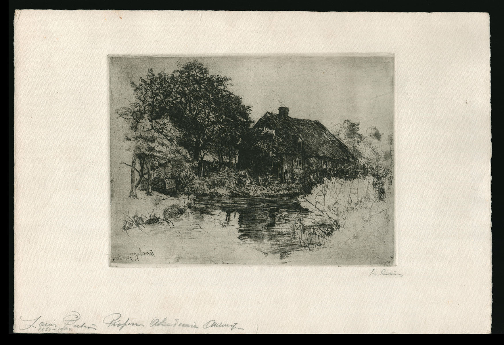 Buy an etching of a view in Borhem by the Belgian etcher Louis Peeters