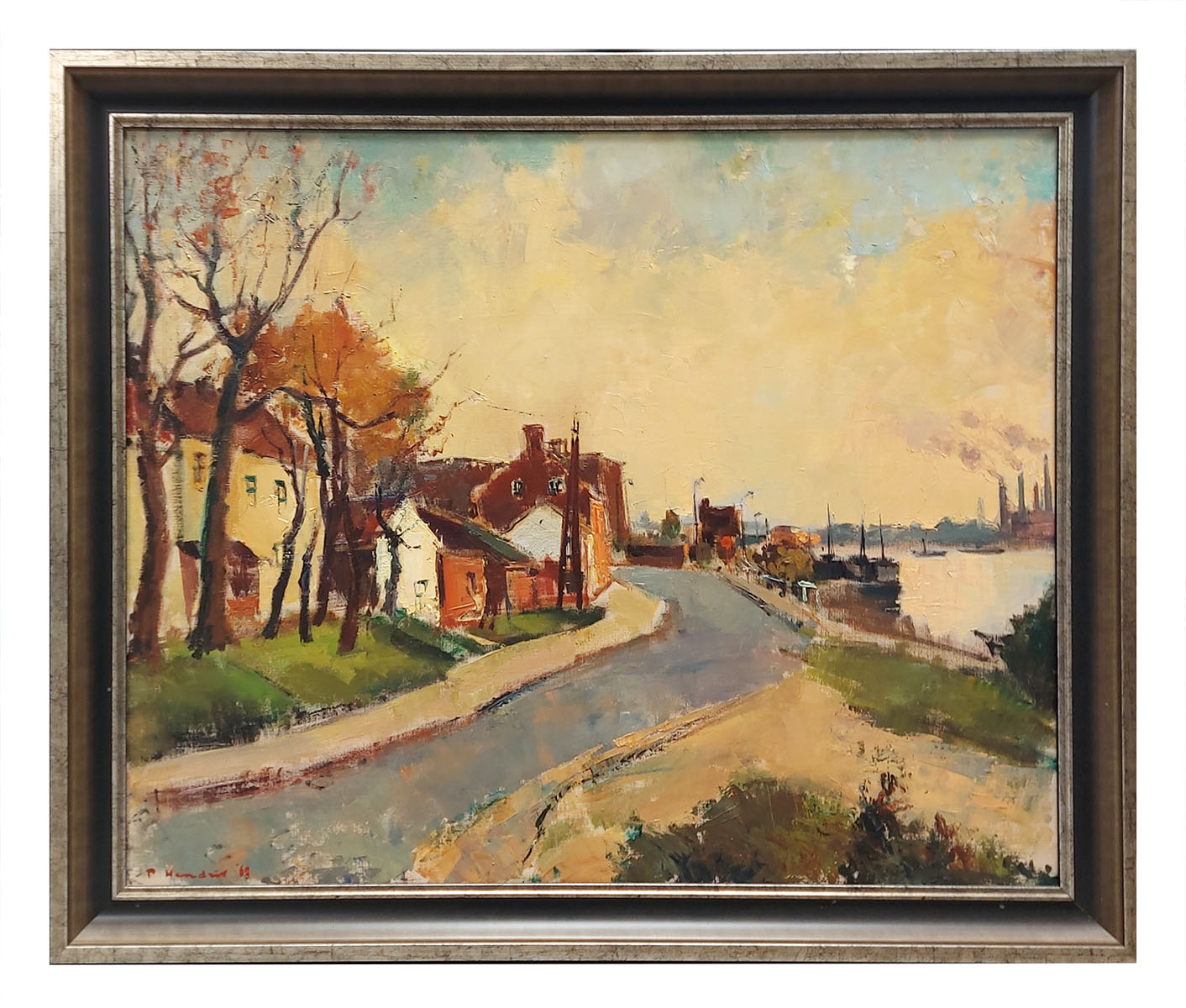 Schilderij geschilderd door Pierre Hendrix, olieverf op doek