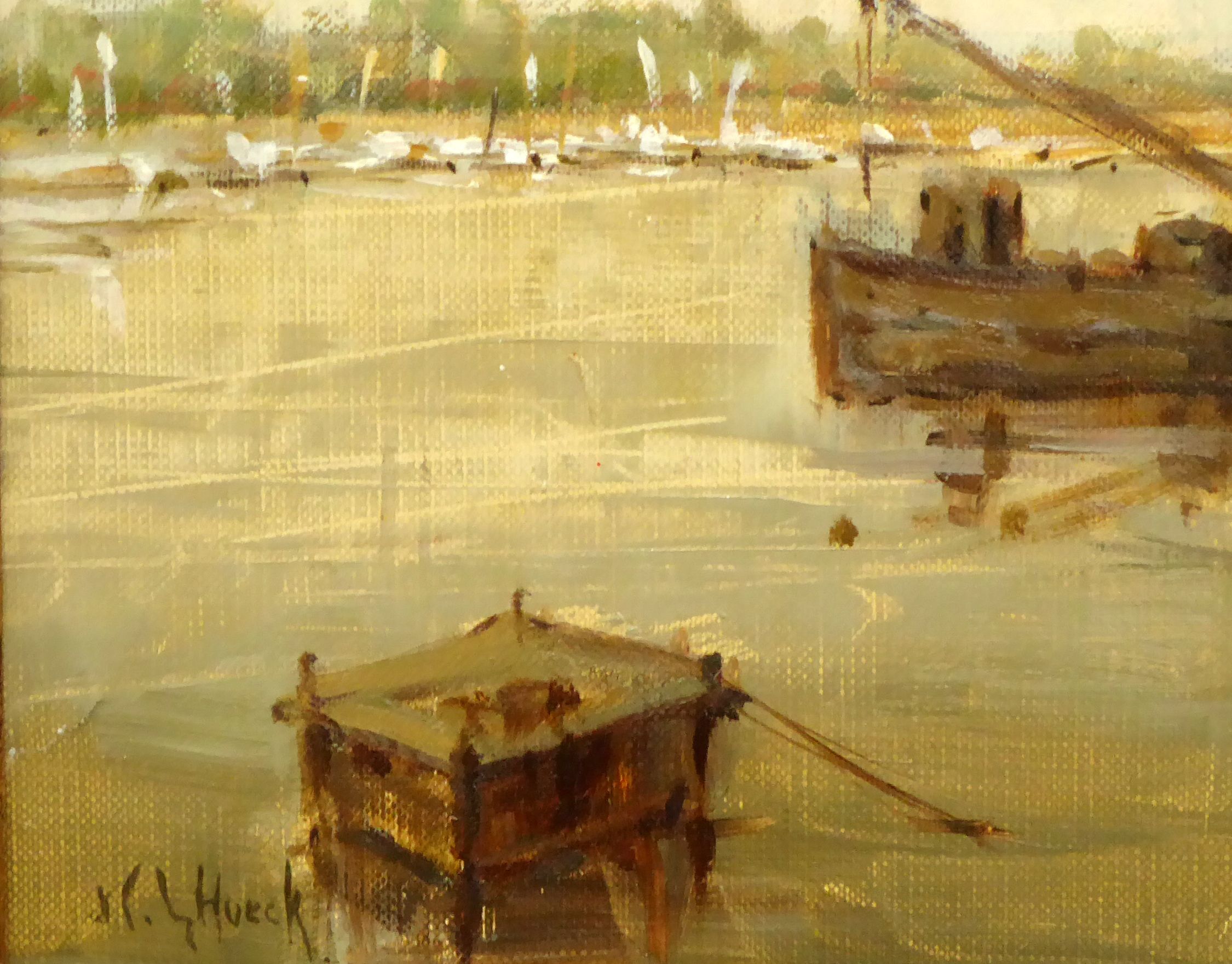 Boten van de kunstschilder Raymond van Hoeck