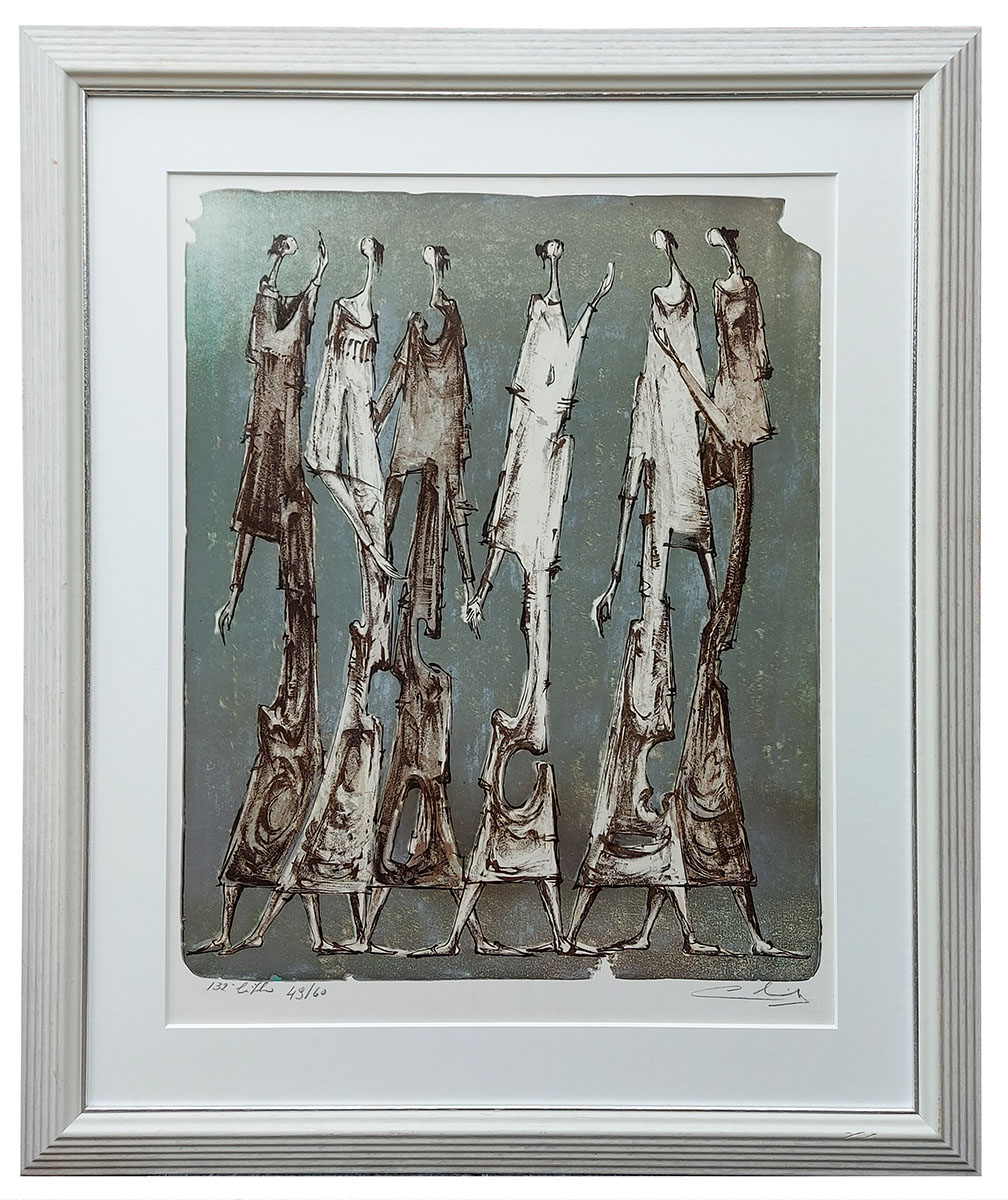 lithograph, no. 132 by the Belgian artist Remy Cornelissen