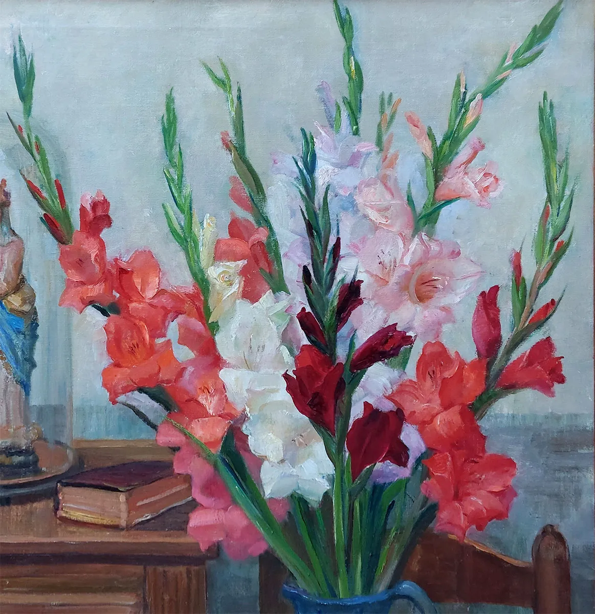 Painting, still life by the Belgian artist Romain Malfliet