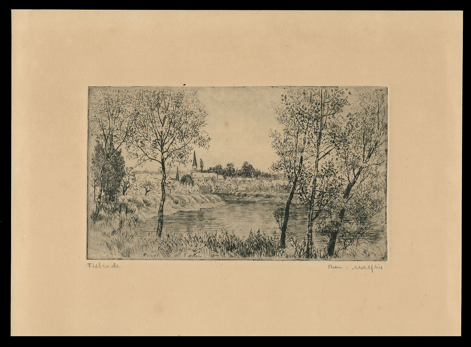 Acheter une gravure de Tielrode du graveur belge Romain Malfliet