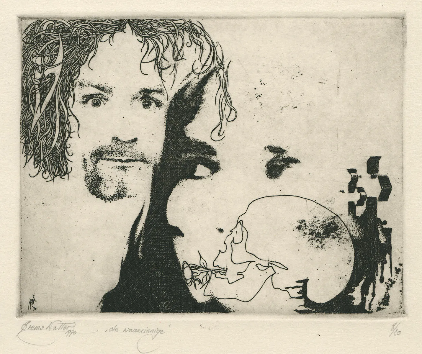 Buy an etching from 1970 by the Belgian artist Walter F. Brems
