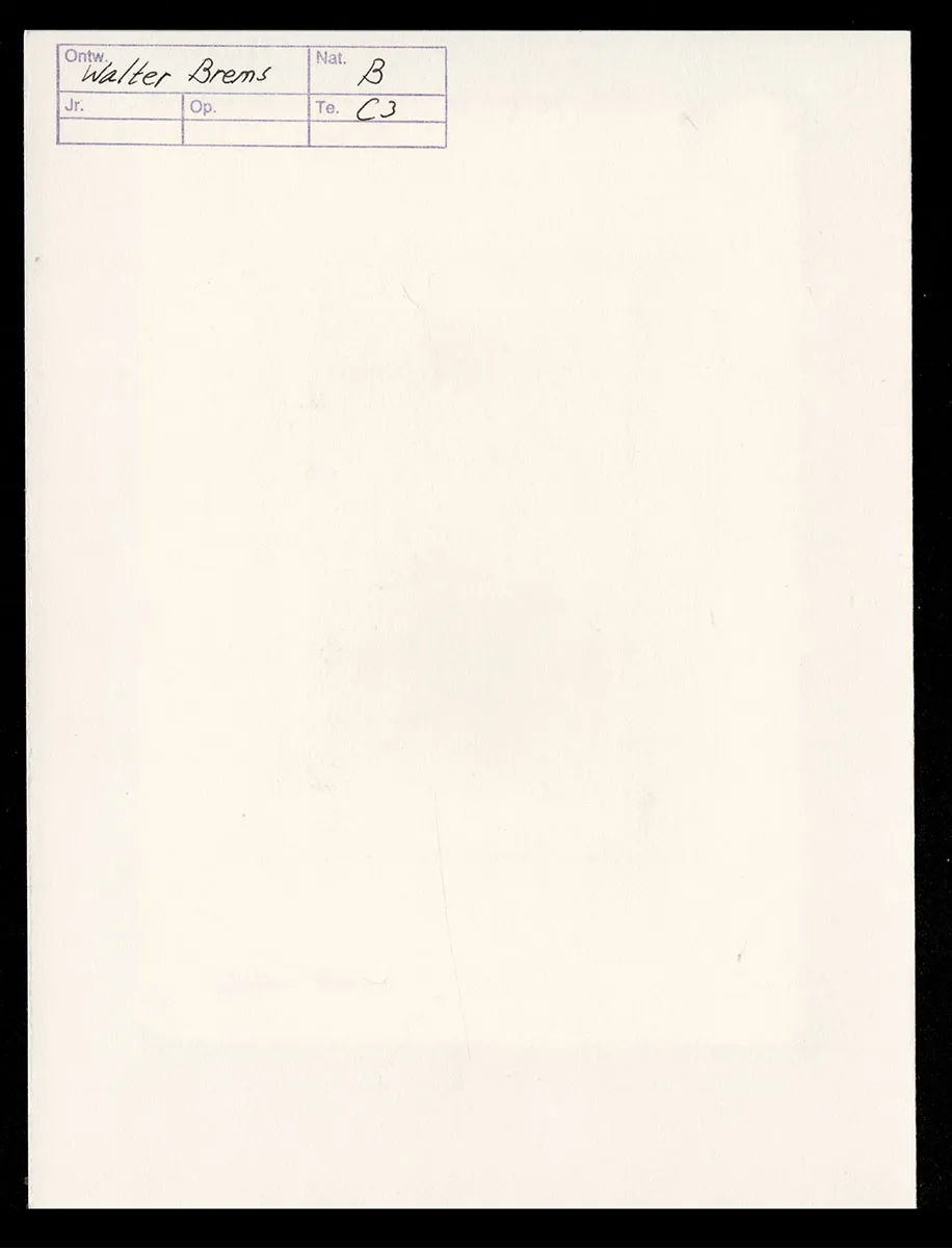 Small etching by the Belgian artist Walter F. Brems