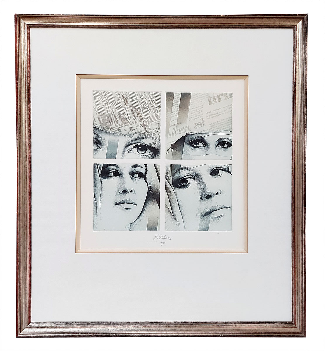 Color etching from 1981 by the Belgian artist Walter F. Brems