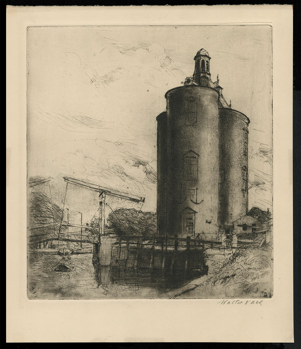 Etching by the Antwerp artist Walter Vaes