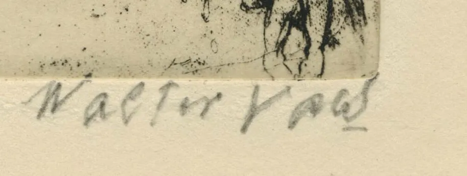 Gravure de l'artiste anversois Walter Vaes