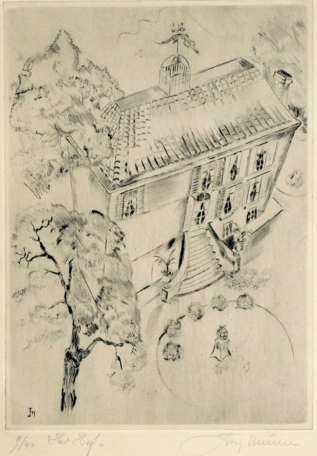 Belgische etser houtsnij kunstenaar Joris Minne