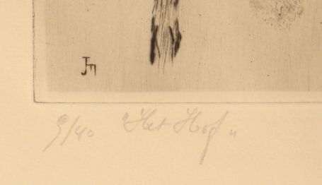 Belgische etser houtsnij kunstenaar Joris Minne