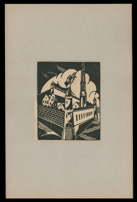 Acheter une gravure sur bois de l'artiste belge Joris Minne de 1930