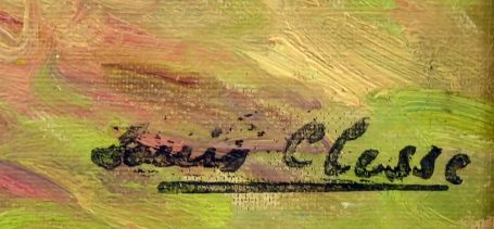 Schilderij van de Belgische kunstenaar, schilder en etser Louis Clesse.