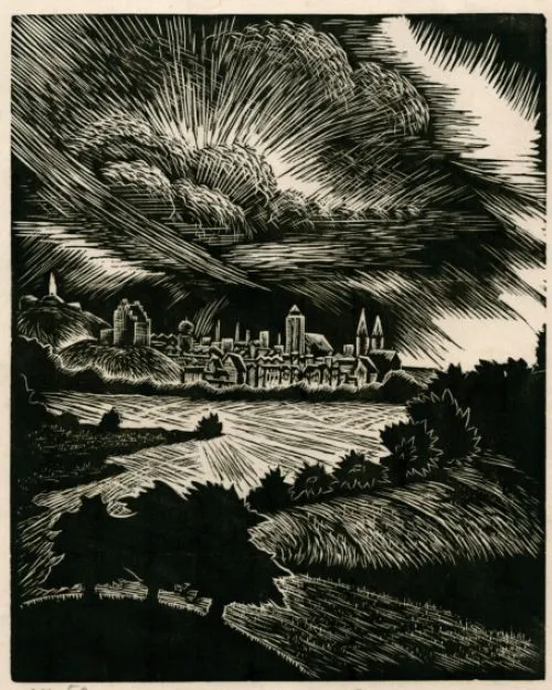 Franz Emanuel Hecht Holzschnitt, Housnede of woodcut