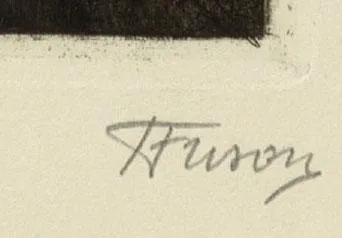 Buy Etching from 1928 by the Belgian etcher Jehan Frison