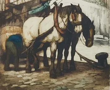 Buy a large etching by the Belgian graphic artist and etcher Kurt Peiser