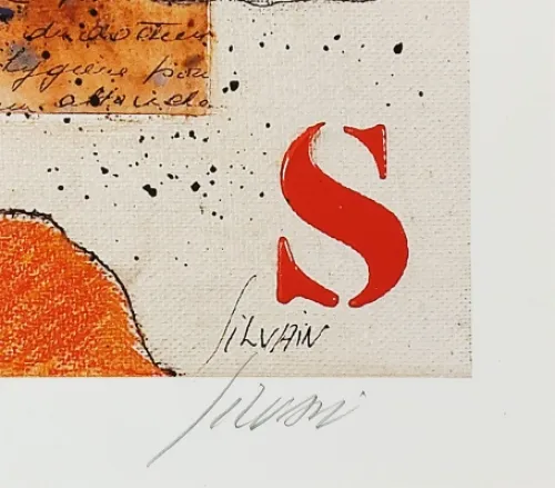 Kunstwerk papier van de Belgische kunstenaar Christian Silvain kopen