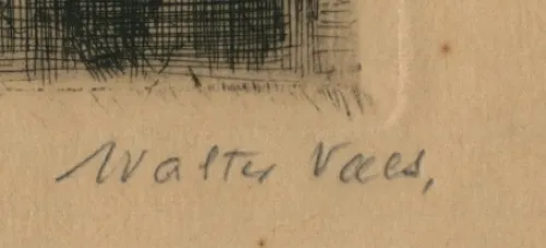 Buy a small signed etching by Walter Vaes